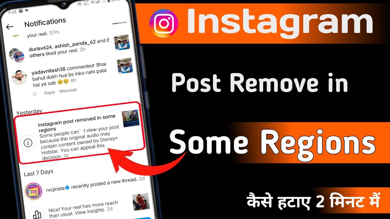 Instagram post removed in some regions / post removed in some region ...