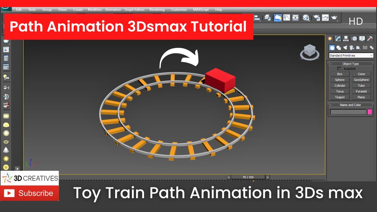 Path Animation in 3Ds max Tutorials - YouTube