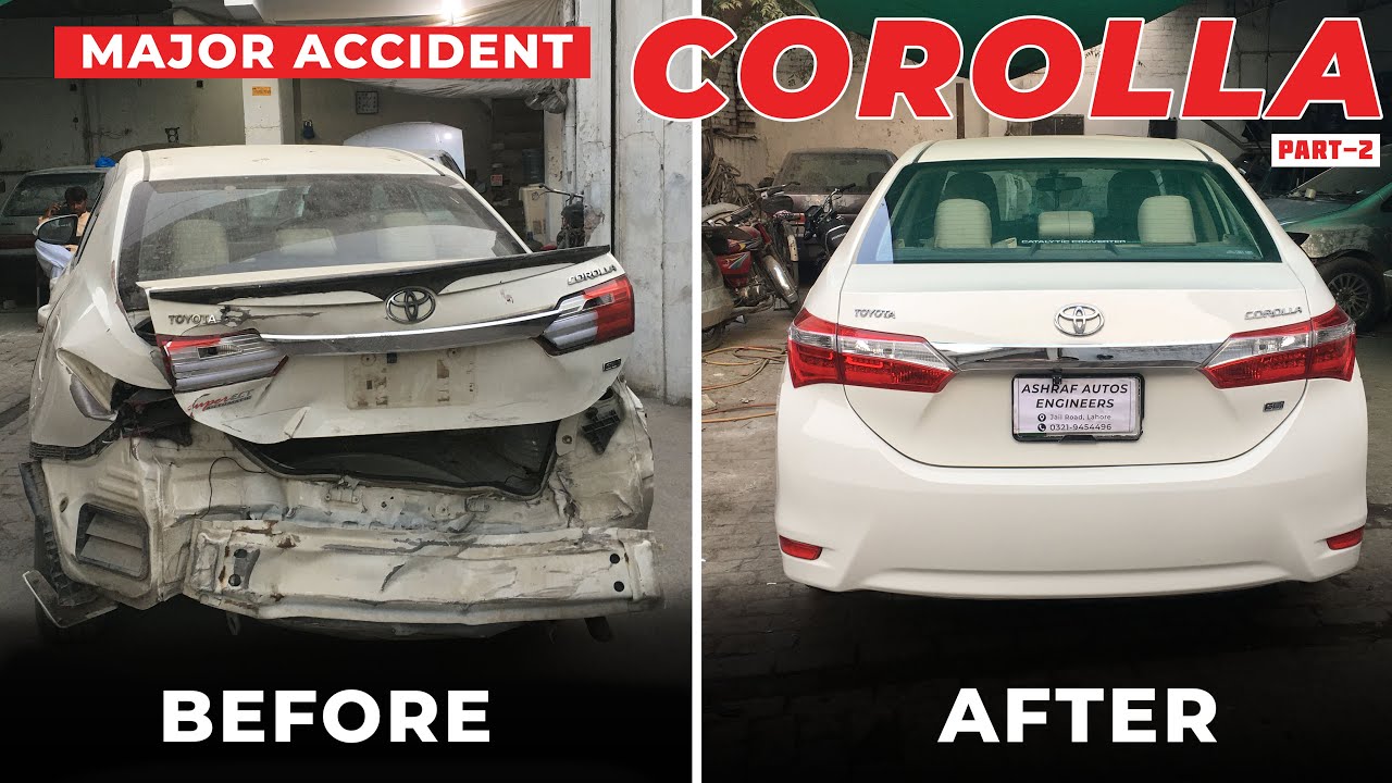 MAJOR ACCIDENT CAR - Toyota Corolla (E170) RESTORATION (Part-2) - YouTube