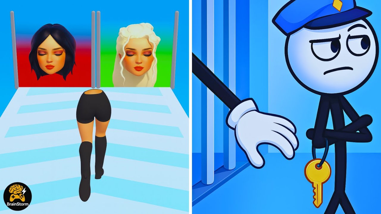 Thief Puzzle vs Build A Queen | Android iOS Full Gameplay | BrainStorm ...