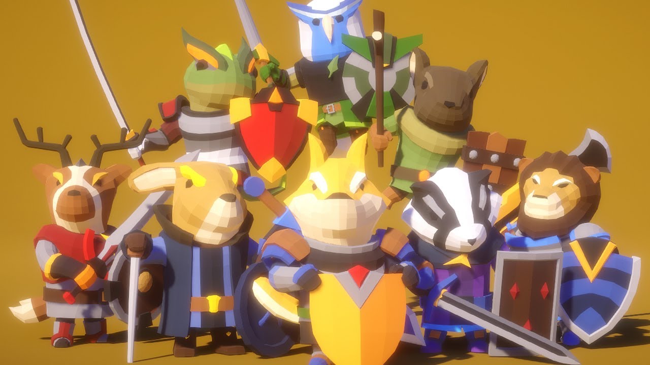 Modular Animal Knight Polyart - YouTube