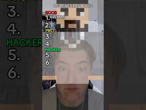 OG MINECRAFT QUIZ (creeper aw man) #brainrotquiz #memes #funny #nostalgia #minecraft