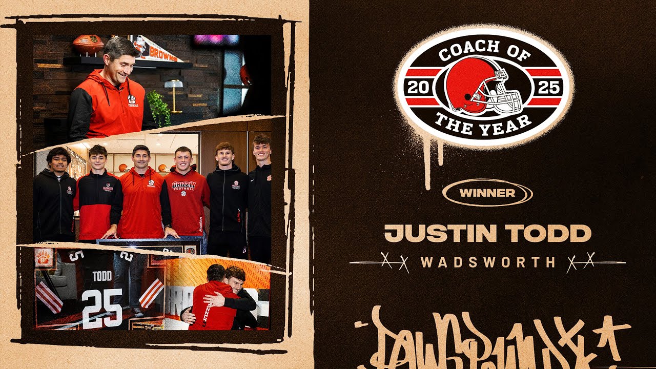 Justin Todd named the 2025 Cleveland Browns High School Coach of the ...
