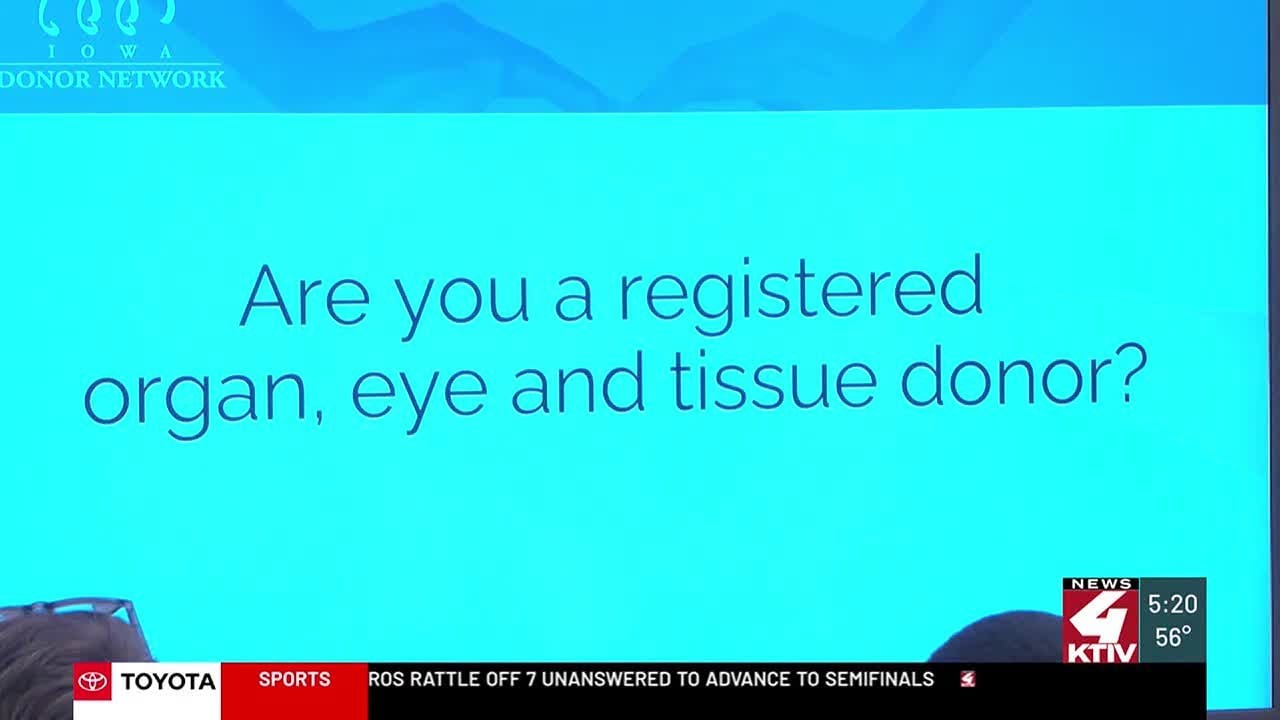 Iowa Donor Network encouraging people to become registered organ donors ...