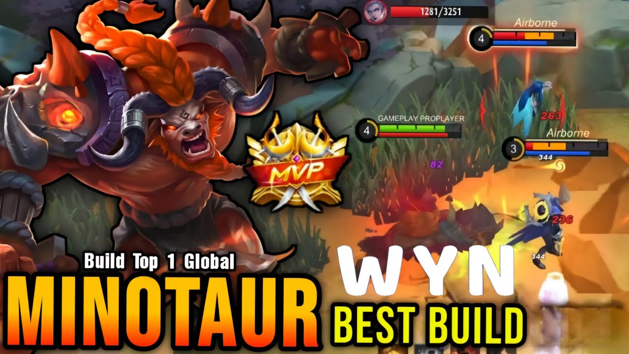 Minotaur Perfect Set Tank Gameplay | Top Global Minotaur Build & Emblem ...