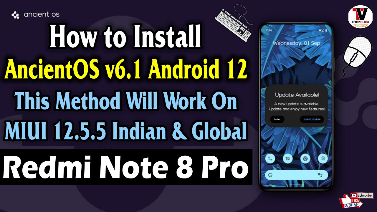 How to Install AncientOS v6.1- OFFICIAL Android 12 on Redmi Note 8 Pro ...