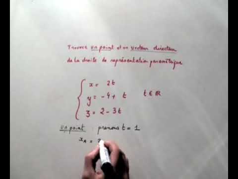 Equation paramétrique d'une droite spatiale. Géométrie Spatiale - YouTube