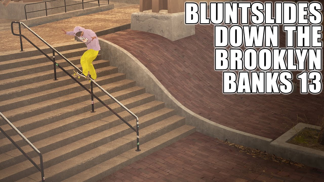 Session (Skate Sim) Edit - Bluntslides in ALL STANCES down the Brooklyn ...