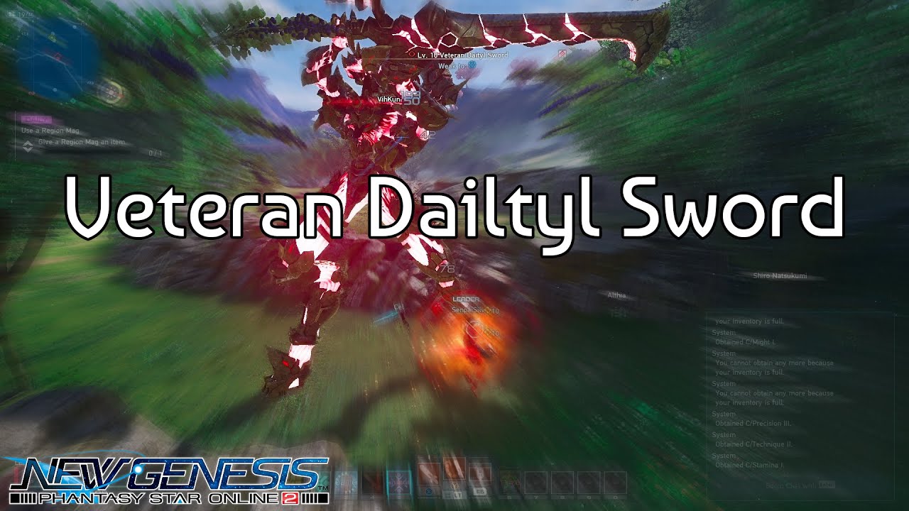 PSO2 New Genesis CBT: Veteran Daityl Sword (15/05/2021) - YouTube