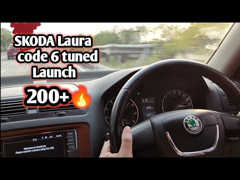 Skoda Laura Code 6 tuned stage 2 launch 🚗💨 #skoda #skodalaura #code6 # ...