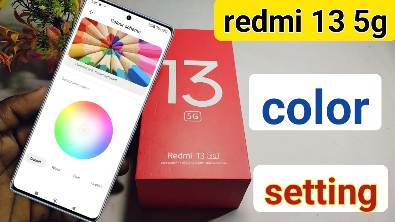 redmi 13 5g screen colour kaise badle | how to change display color in ...