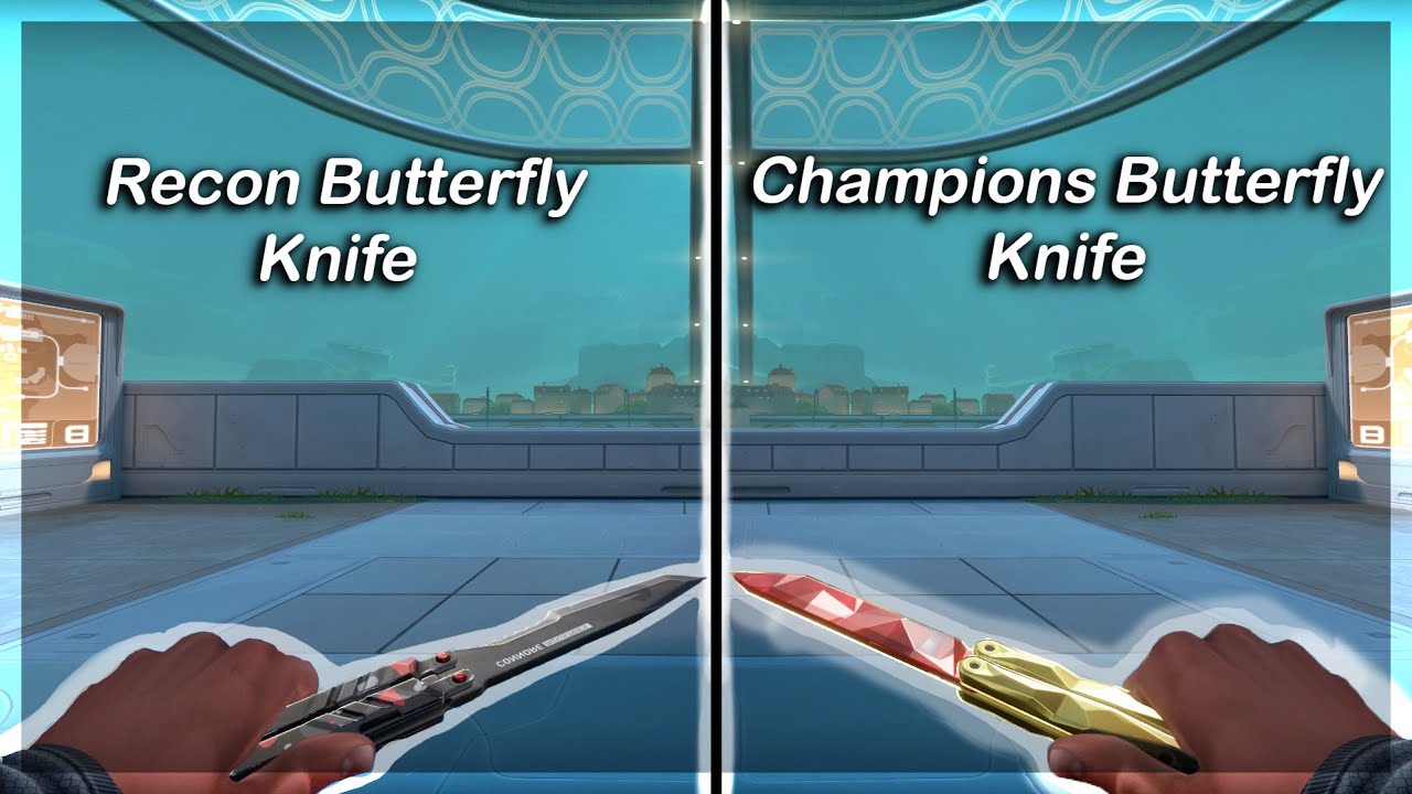 RECON BUTTERFLY KNIFE VS CHAMPIONS BUTTERFLY KNIFE... WHICH ONE IS ...