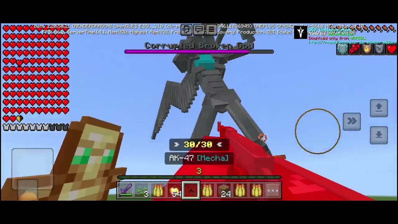 Minecraft Corrupted Broken God Boss Battle - YouTube