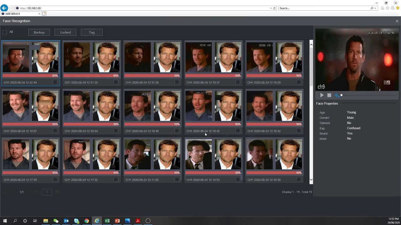 Facial Recognition Search on Dahua NVR - YouTube