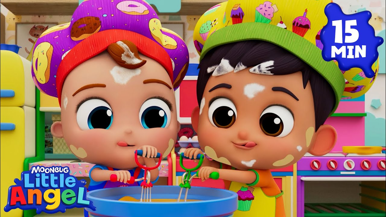 Baking with the Muffin Man 🍪🎶 | Little Angel Color Songs & Nursery ...