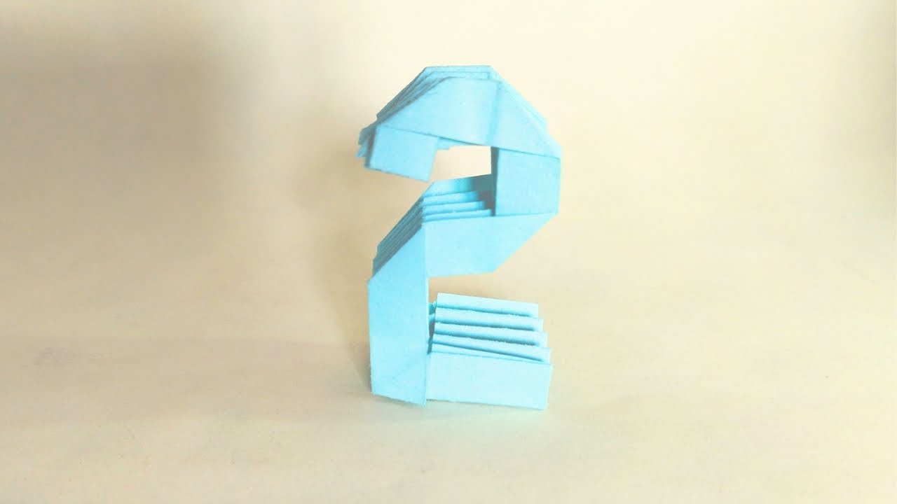 ORİGAMİ SAYILAR "2"| ORİGAMİ NUMBERS 2|Origami Adresim - YouTube