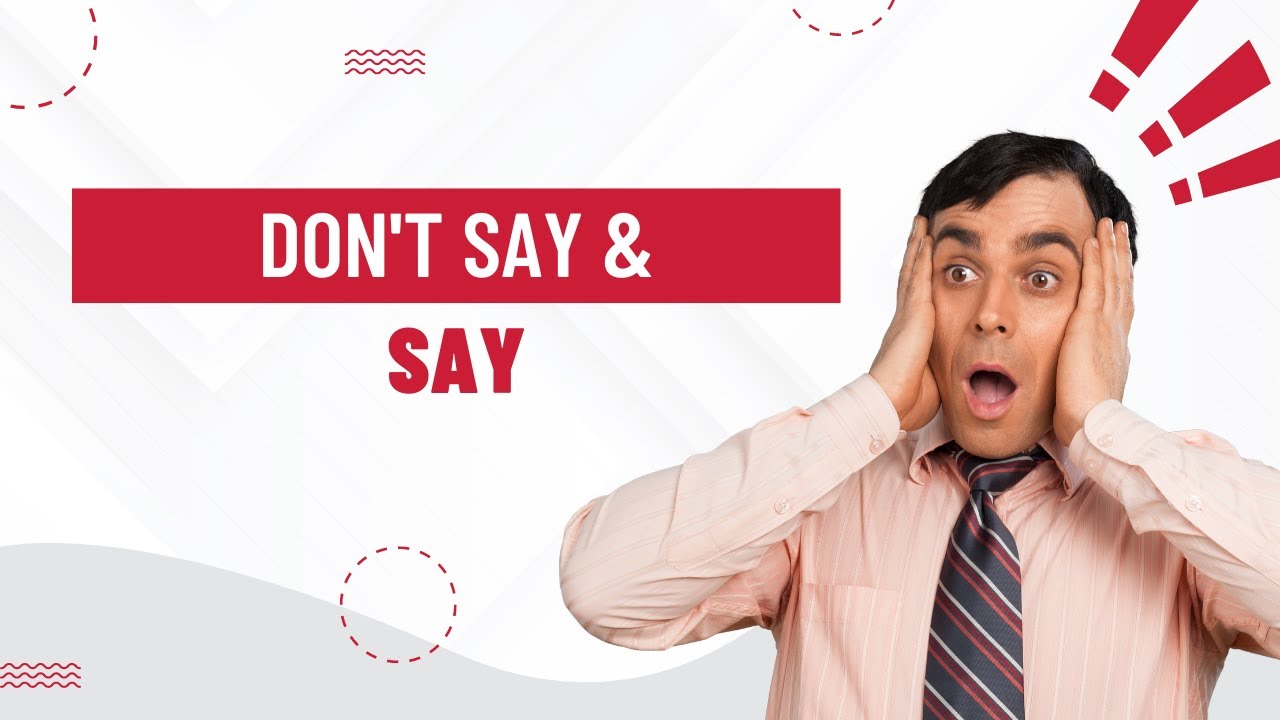 Don't Say but Say - YouTube
