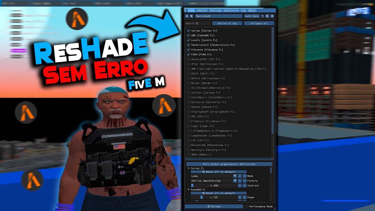 COMO COLOCAR RESHADE NO FIVEM ATUALIZADO E SEM ERRO! ATULIZADO 2023 - YouTube