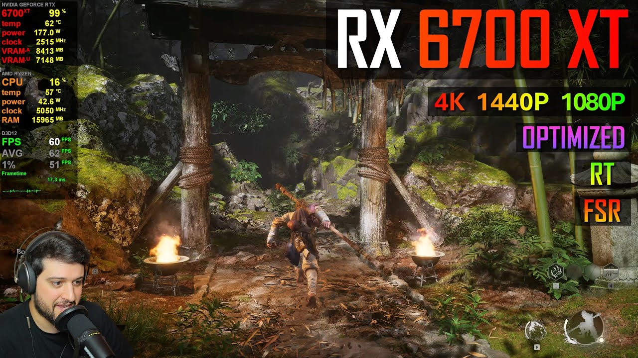 RX 6700 XT - Black Myth: Wukong - Optimized Settings, RT, FSR, FG - YouTube