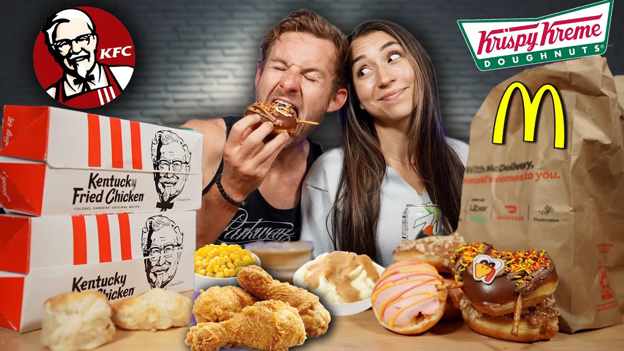 EATING THE ULTIMATE FAST FOOD THEMED THANKSGIVING MEAL! - YouTube