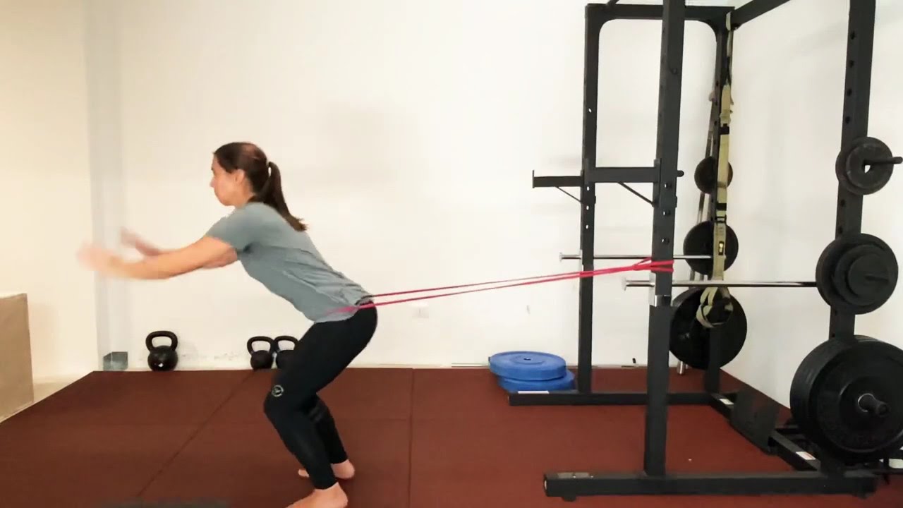 Banded Power Hip Extensions - YouTube