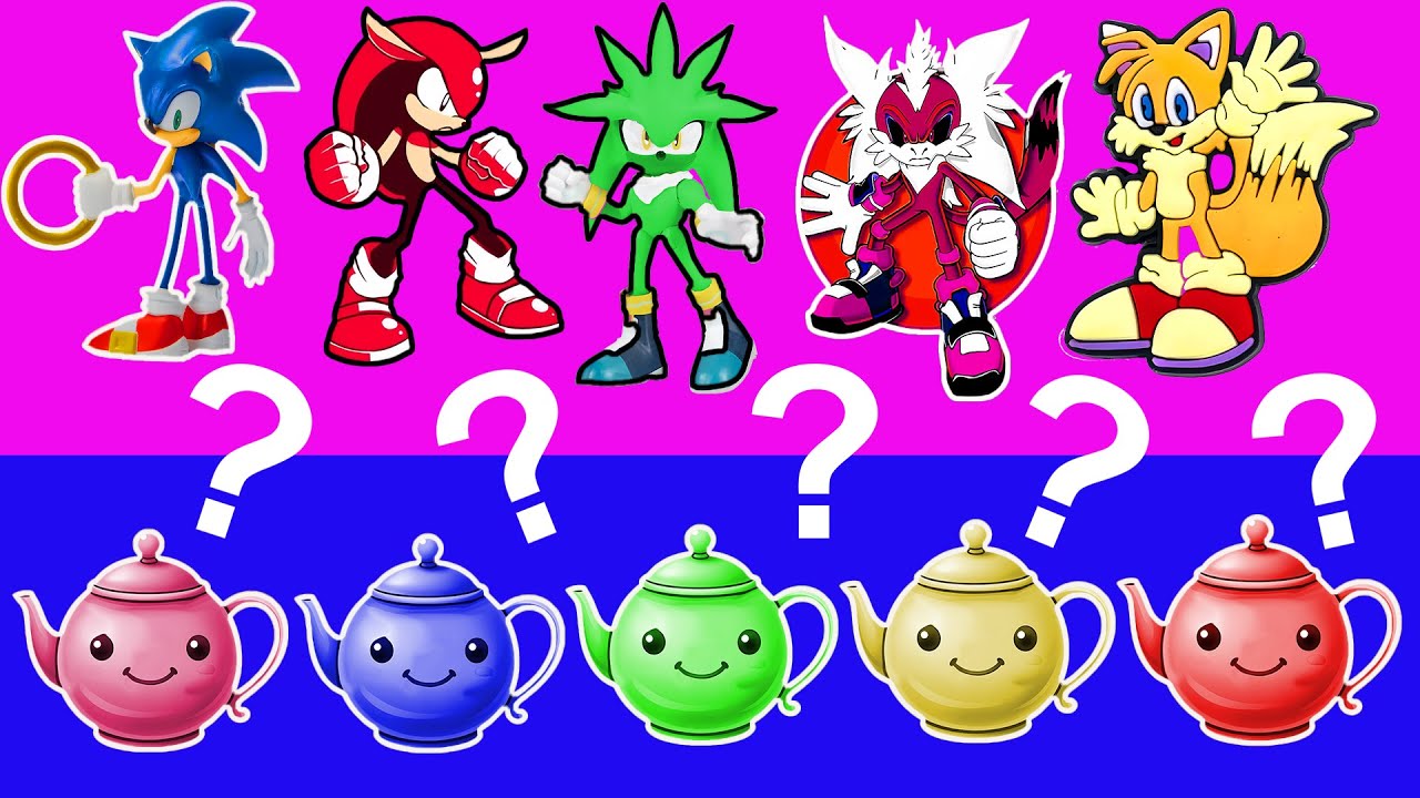 Help the Characters Escape from the Teapot: Sonic, Mighty, Stok, Eellya ...