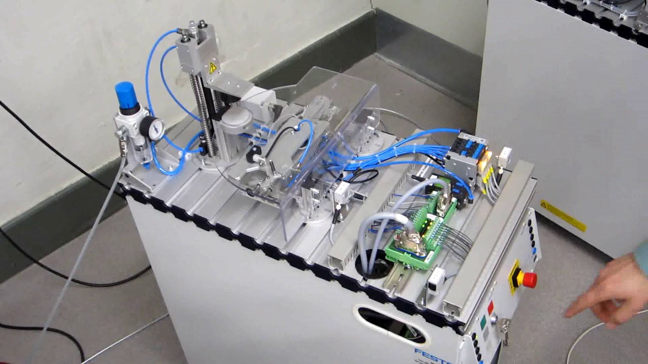 Estación con músculo neumático - YouTube