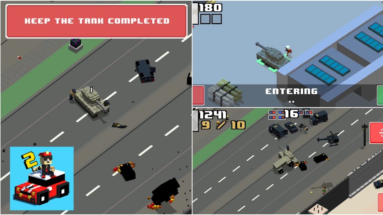 How to Get and Keep The Tank in Smashy Road Wanted 2 - YouTube