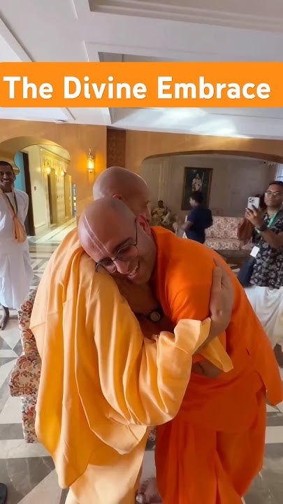 HH Radhanath Swami Maharaj embraces HG Amogh Lila Prabhu | A Divine Embrace # ...