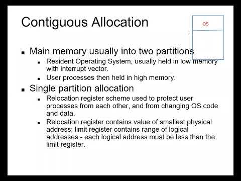 Swapping and Contiguous Memory Allocation - YouTube