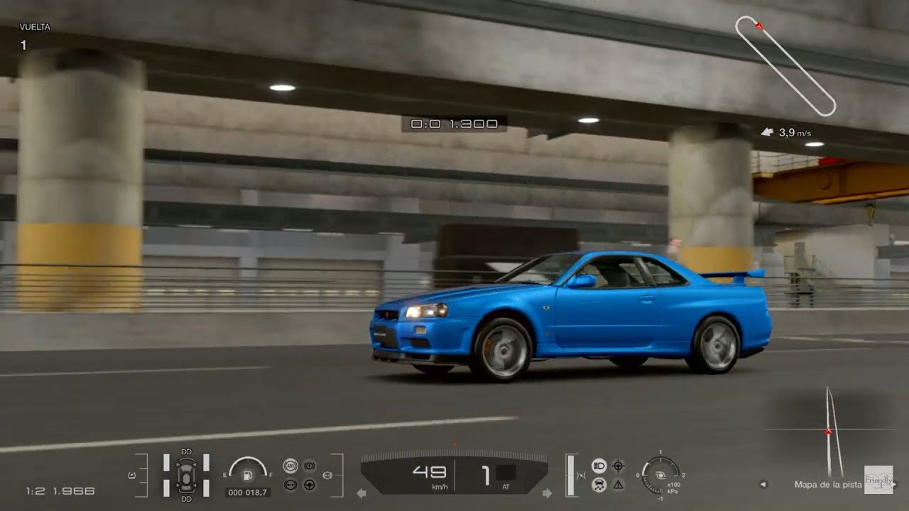 Nissan R34 GT-R V·spec II Nür '02 - Top Speed [GT7-PS4] - YouTube