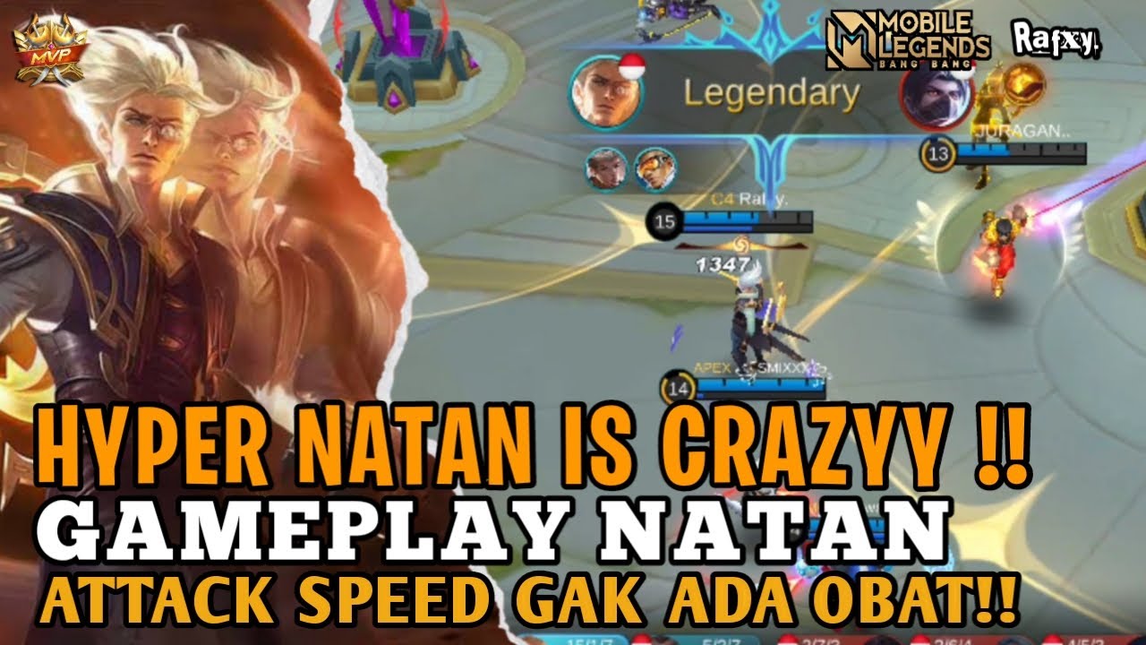 HYPER NATAN OVERPOWER ATTACK SPEED!! || GAMEPLAY & BUILD NATAN MOBILE ...