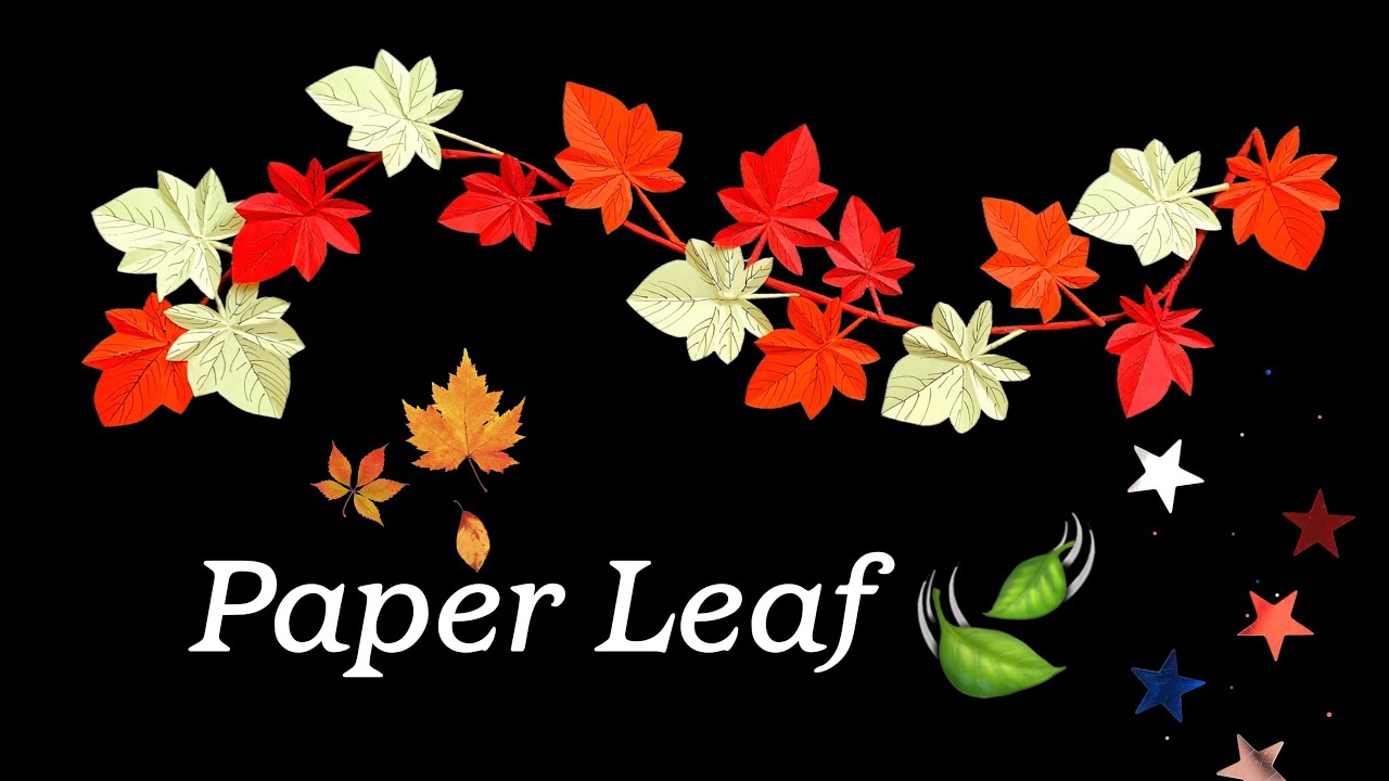 How to make Paper Leafs for Home Decoration🍃 Origami Paper Crafts Idea ...