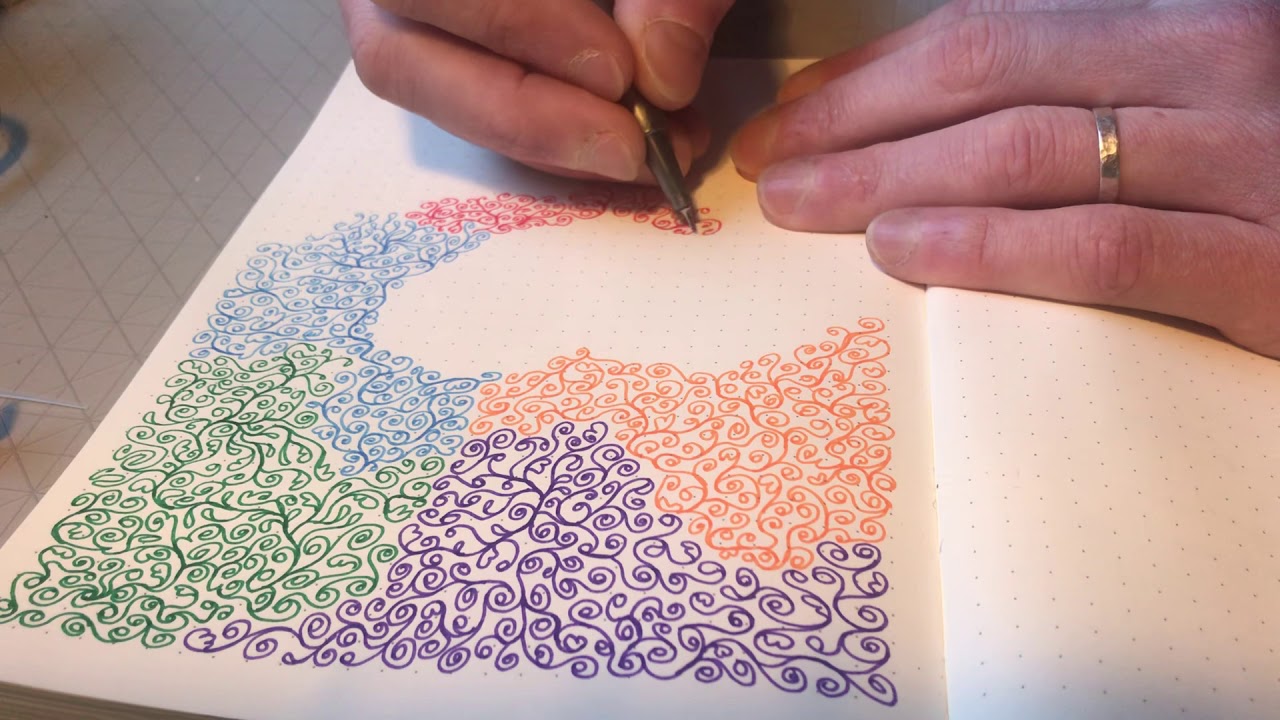 10 minutes of doodling - Red - YouTube