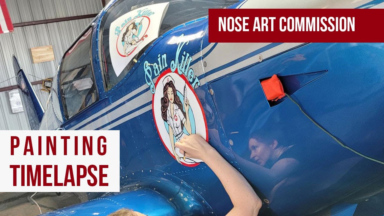 Custom Commission Nose Art Painting Timelapse | Artist Painting on ...