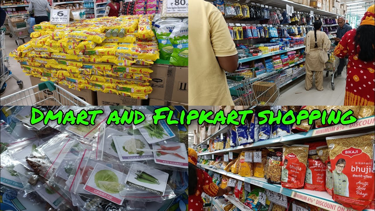 dmart greater Noida grocery shopping ।। Flipkart se online kya shopping ...