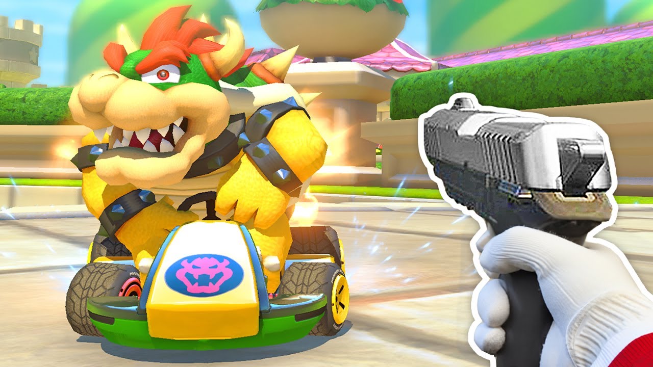 Mario Kart but I Have a Gun - YouTube