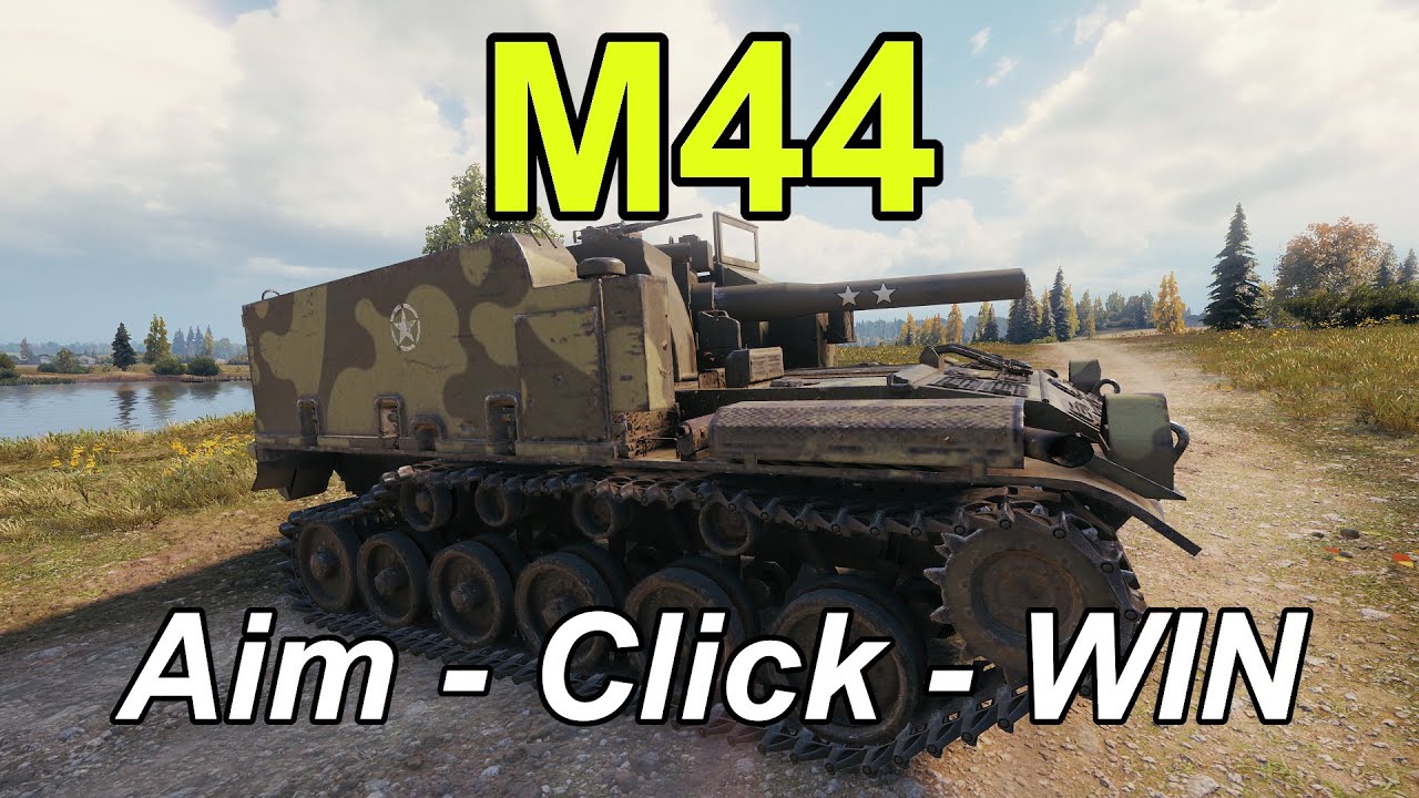WOT M44 3.250 Damage World of Tanks - YouTube