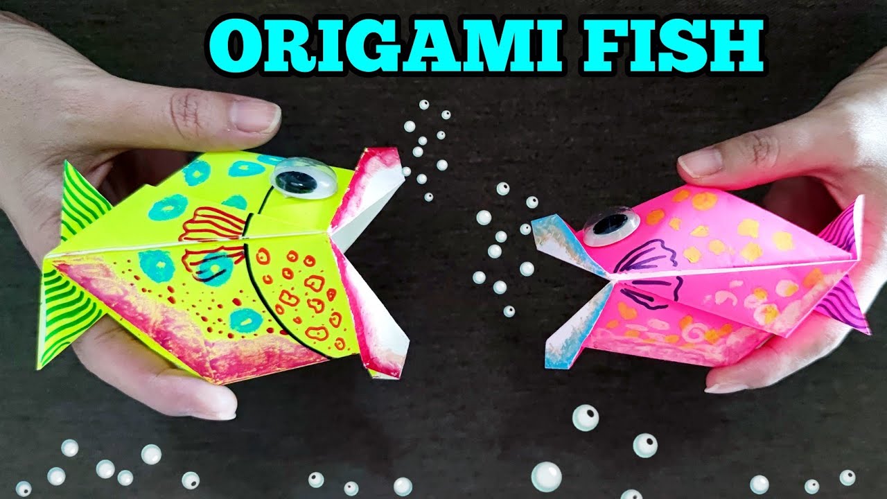 How to make origami mechanical paper fish? 如何制作机械折纸鱼？(Boneka Ikan ...