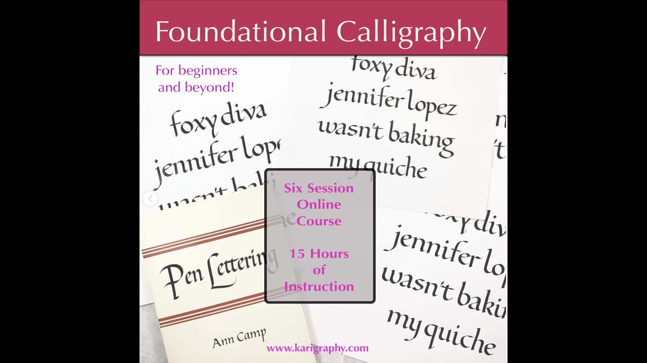Foundational Calligraphy Class highlights - YouTube