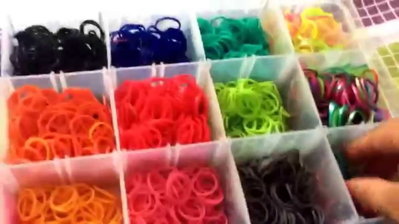 WATCH THIS VIDEO IF YOU DARE organize/storage your rainbow loom bands ...