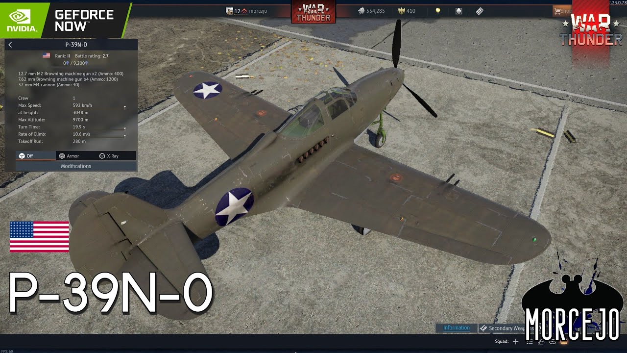 P-39N-0 - #WarThunder #USAAF #testflight - YouTube
