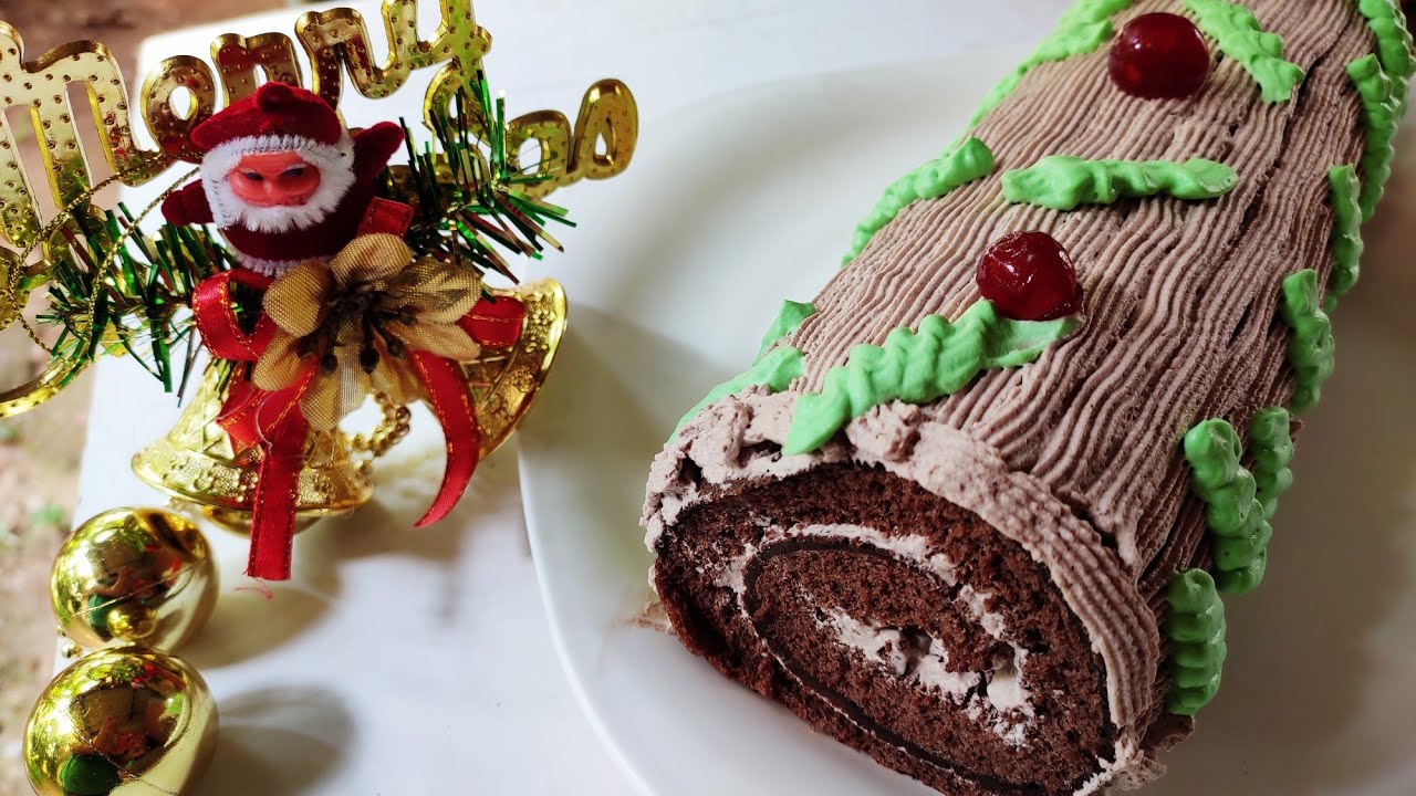 Chocolate Swiss Roll recipe ll Cake Roll ll Christmas Special recipe ll ...