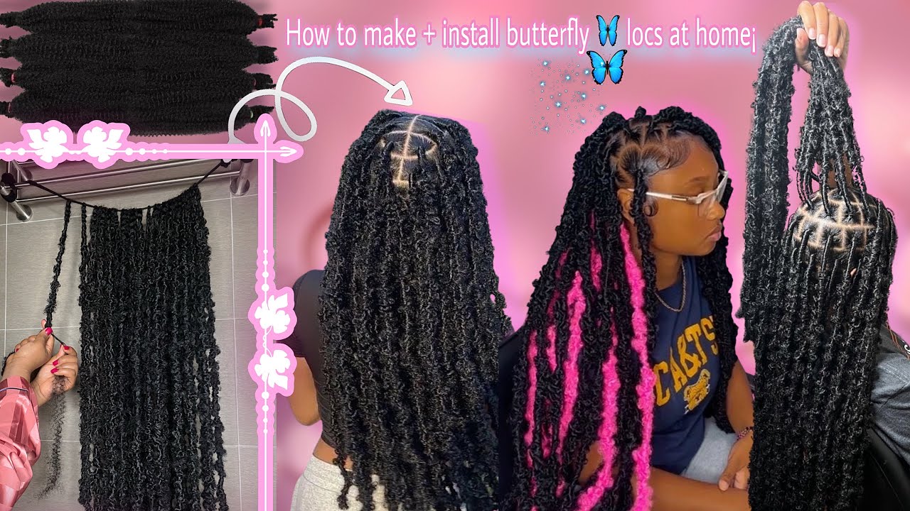 💖How To Make + Install Butterfly Faux locs💫🦋 :The Ultimate Hair Trend"💅 ...