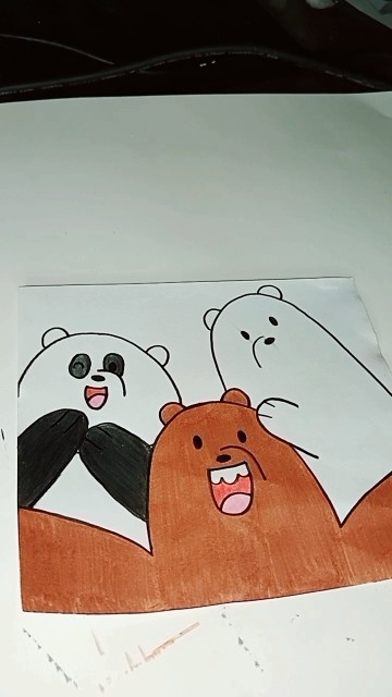 We bare bears. Easy and cute. #drawing #art #trending #painting # ...