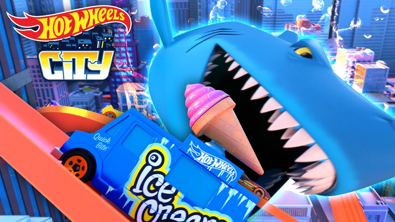 Ein 200 Fuß großer Superhai wird auf Hot Wheels City losgelassen! 🦈| Eine animierte, komplette ...