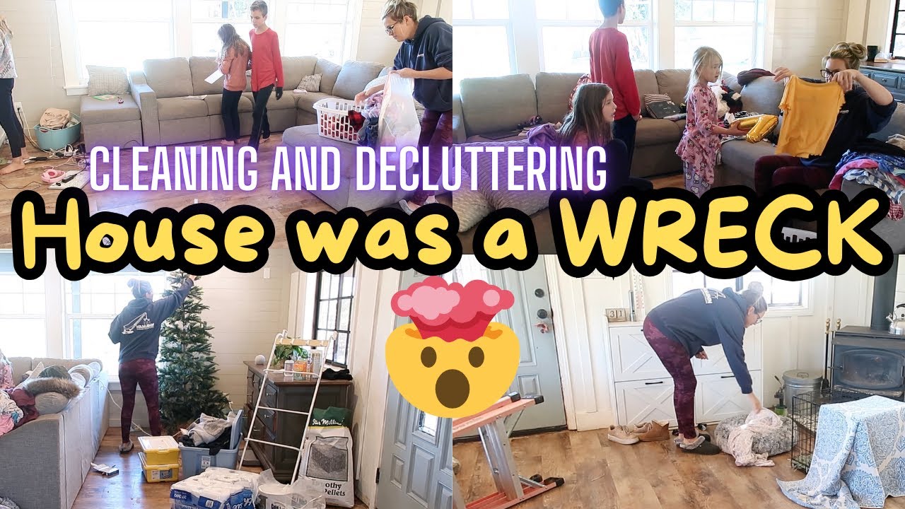 HOUSE WAS A WRECK! MESSY HOUSE CLEANING MOTIVATION!!!!!!!!!! - YouTube