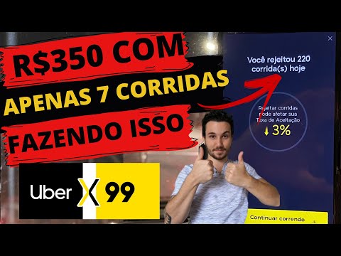 OLHA Como se faz R$350 reais com 7 corridas no Uber X - Modo Ian Uber | Motorista 6 Estrelas