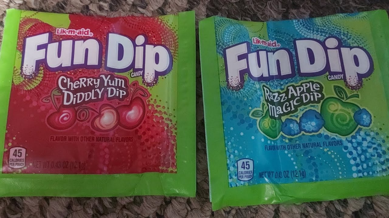 Josh's Snack & Candy Reviews FUN DIP Cherry Yum Diddly Dip & Razz Apple ...