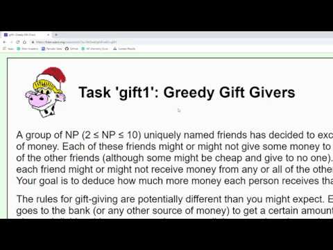 USACO Training Problem 1.2.2: Greedy Gift Givers - YouTube